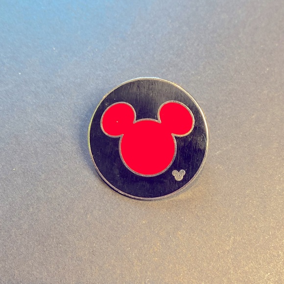 Disney | Other | Disney Pin Black Circle With Red Mickey Mouse Head Pin ...